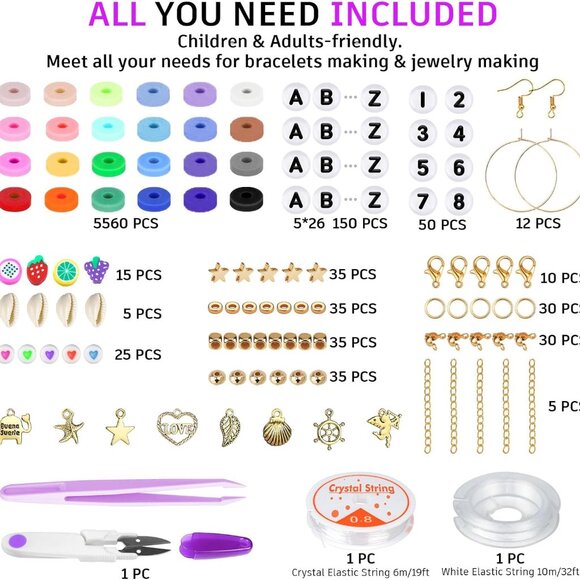 Michaels | Office | New Jewelry Making Kit 600 Polymer Clay Beads ...
